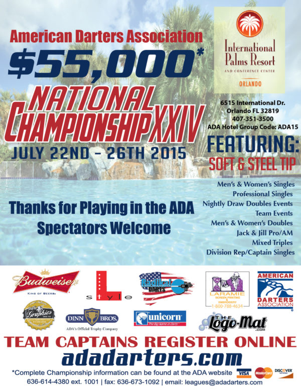 2015 Championship Series - ADA - The American Darters Association