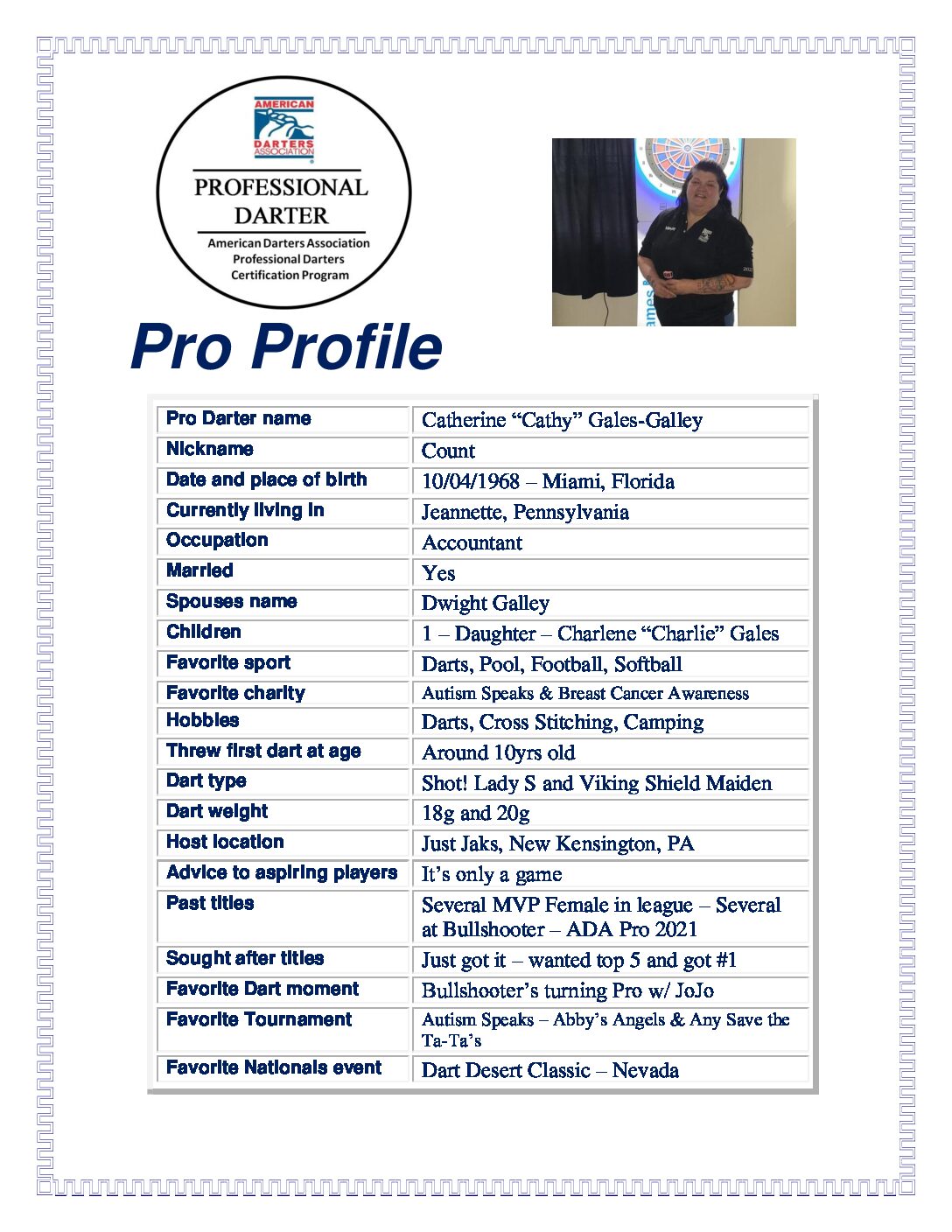 2022 ADA Pro Profile Form Cathy Gales Galley - ADA - The American ...