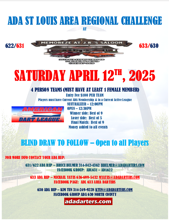 flyer area challenge - ADA - The American Darters Association